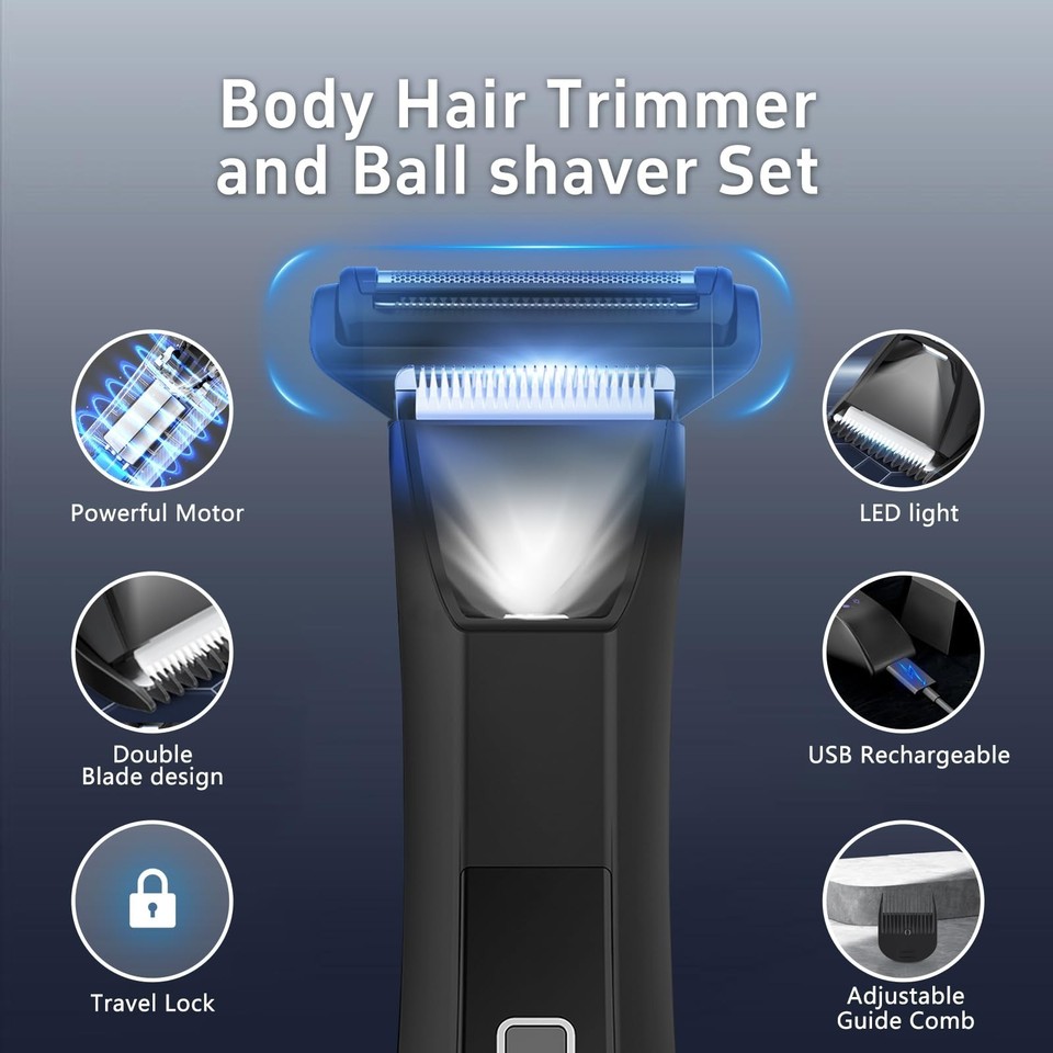 Manscape Body Trimmer for Men, Groin & Body Hair Trimmer, Ball Foil ...
