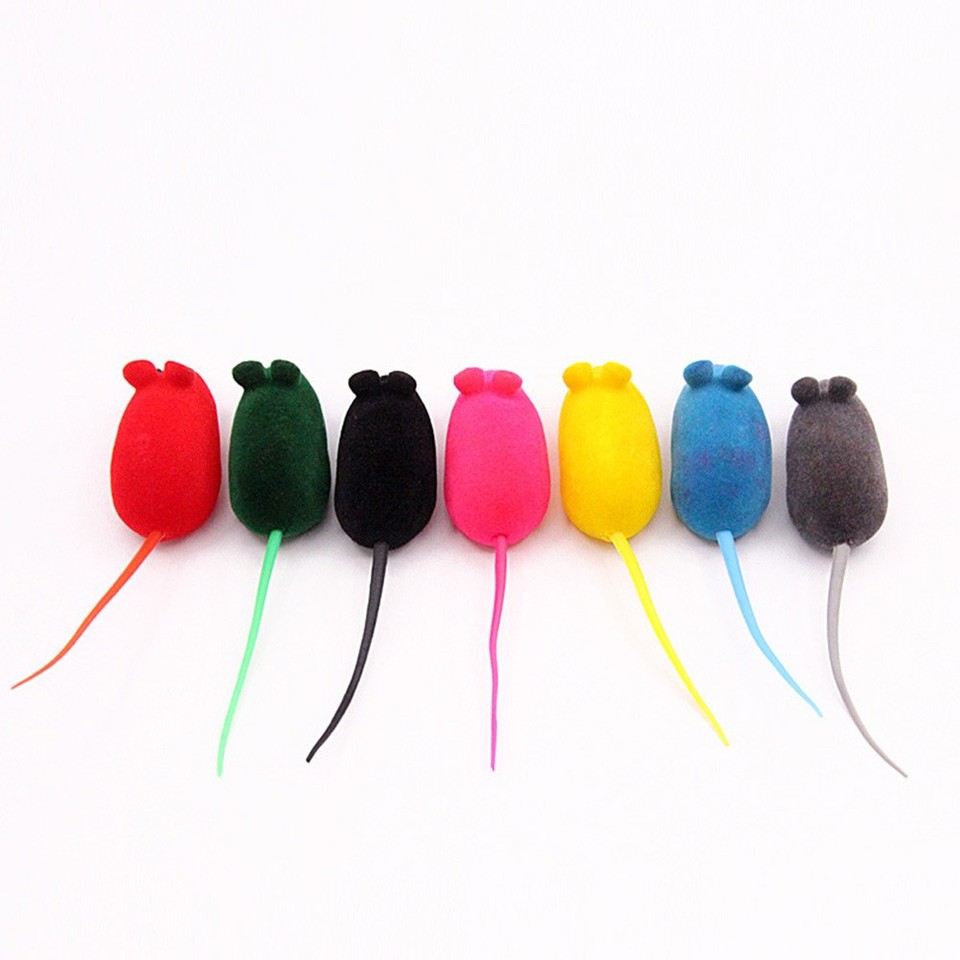 16 Pcs Artificial Mouse Toy For Cat Sound Mouse Interactive Playing ...
