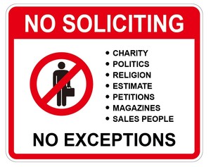 Salesman Not Allowed Logo