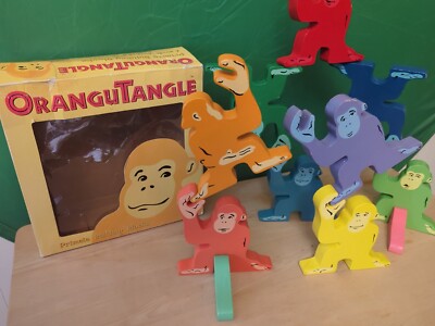 OranguTangle Colorful Wooden Monkey Building Blocks Stacking Children's ...
