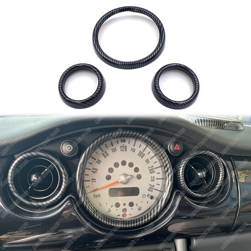 Carbon Look Console Vent Speedometer Cover Trim Kit for Mini Cooper R50 ...