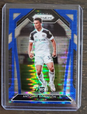 2020-21 Panini Prizm EPL Antonee Robinson Blue Pulsar SP RC Fulham ...