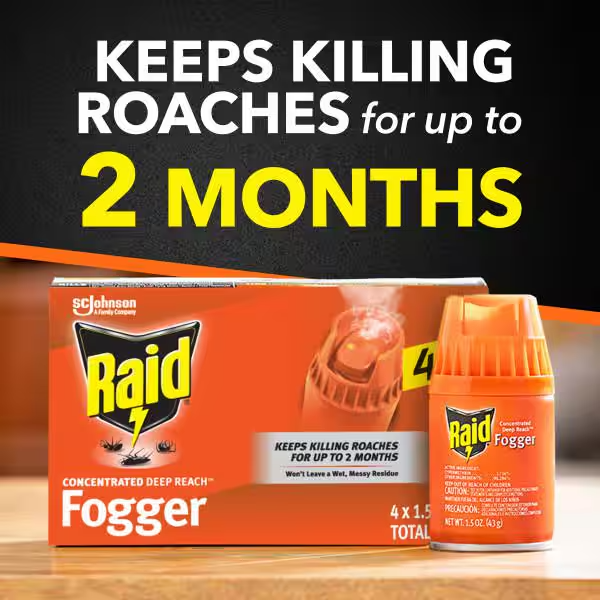 Raid® Concentrated Deep Reach Pest Killer, Fogger for Roaches 1.5 fl oz ...