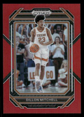 2023-24 Panini Prizm Draft Picks Dillon Mitchell Red SN #35 Card #/299 ...
