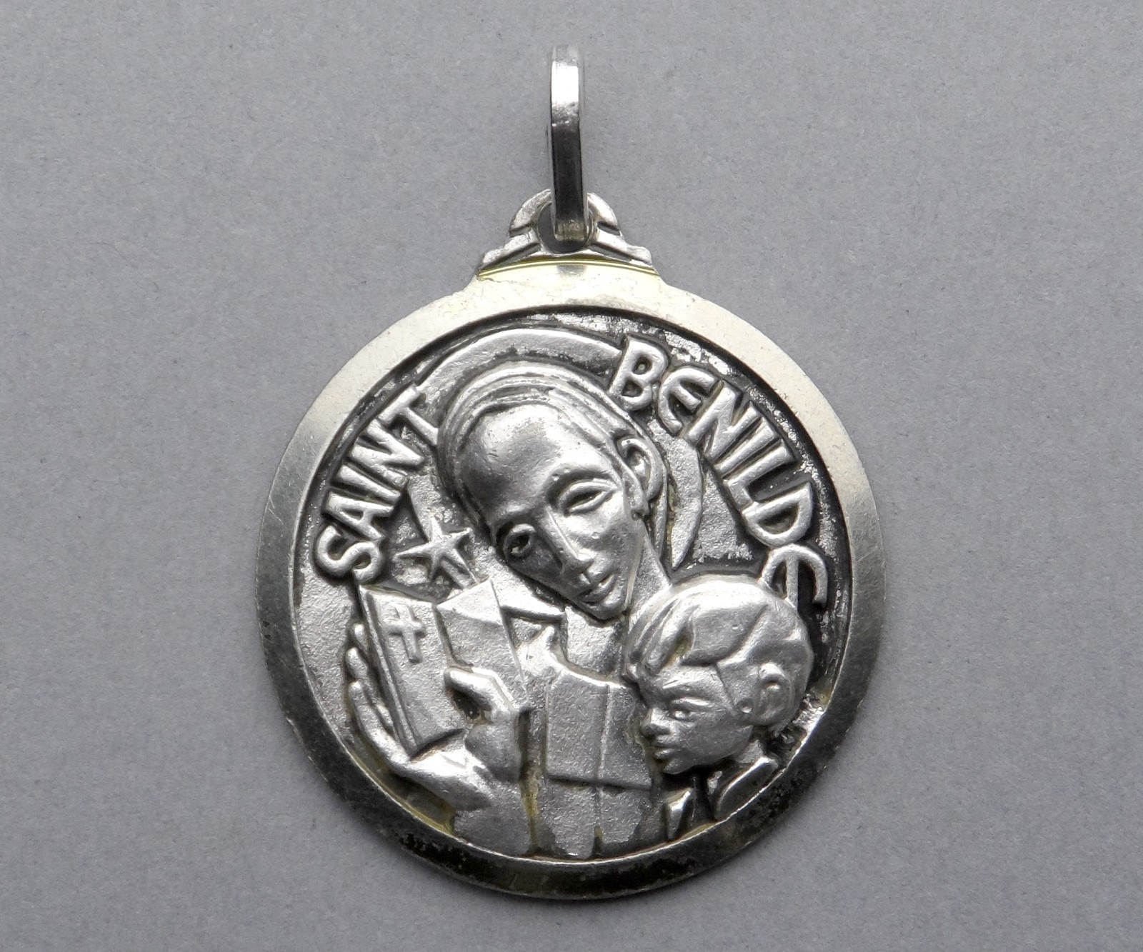 French Vintage Religious Chatolic Medal. Saint Benildus Romançon ...