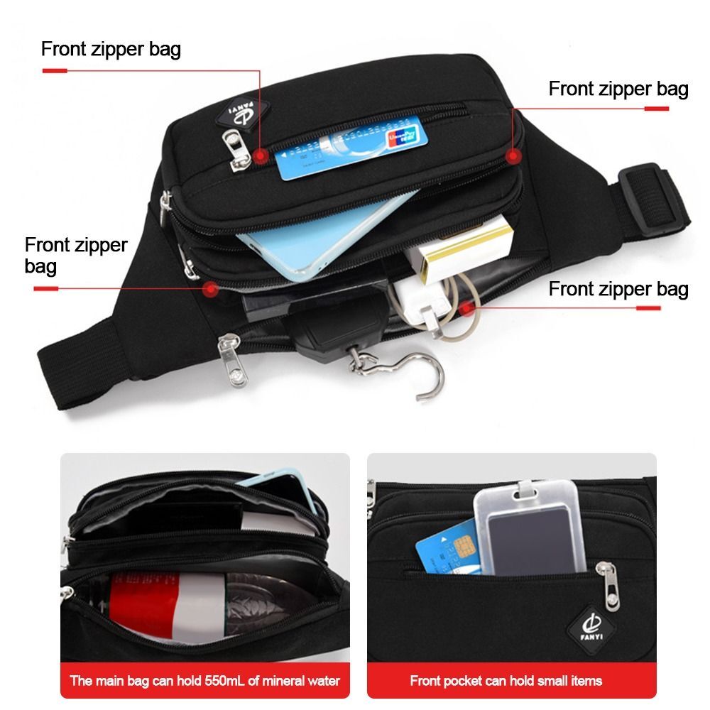 Canvas Men Waist Bag Large-capacity Business Cashier Wallet | eBay