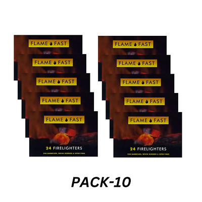 240 Flame Fast Fire Lighters Long Burn Firelighter Bulk Hotspots ...