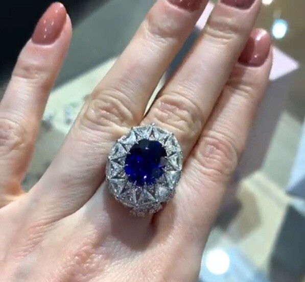Lab-Created Sapphire 11.88CT & 10.5CT Multi Shape Diamonds Royal 925 ...