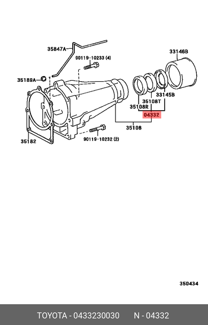 Genuine OE gearbox seal 0433230030 for TOYOTA 04332-30030 online kaufen ...