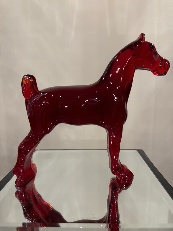 Heisey by Mosser Ruby Red Show Horse | eBay