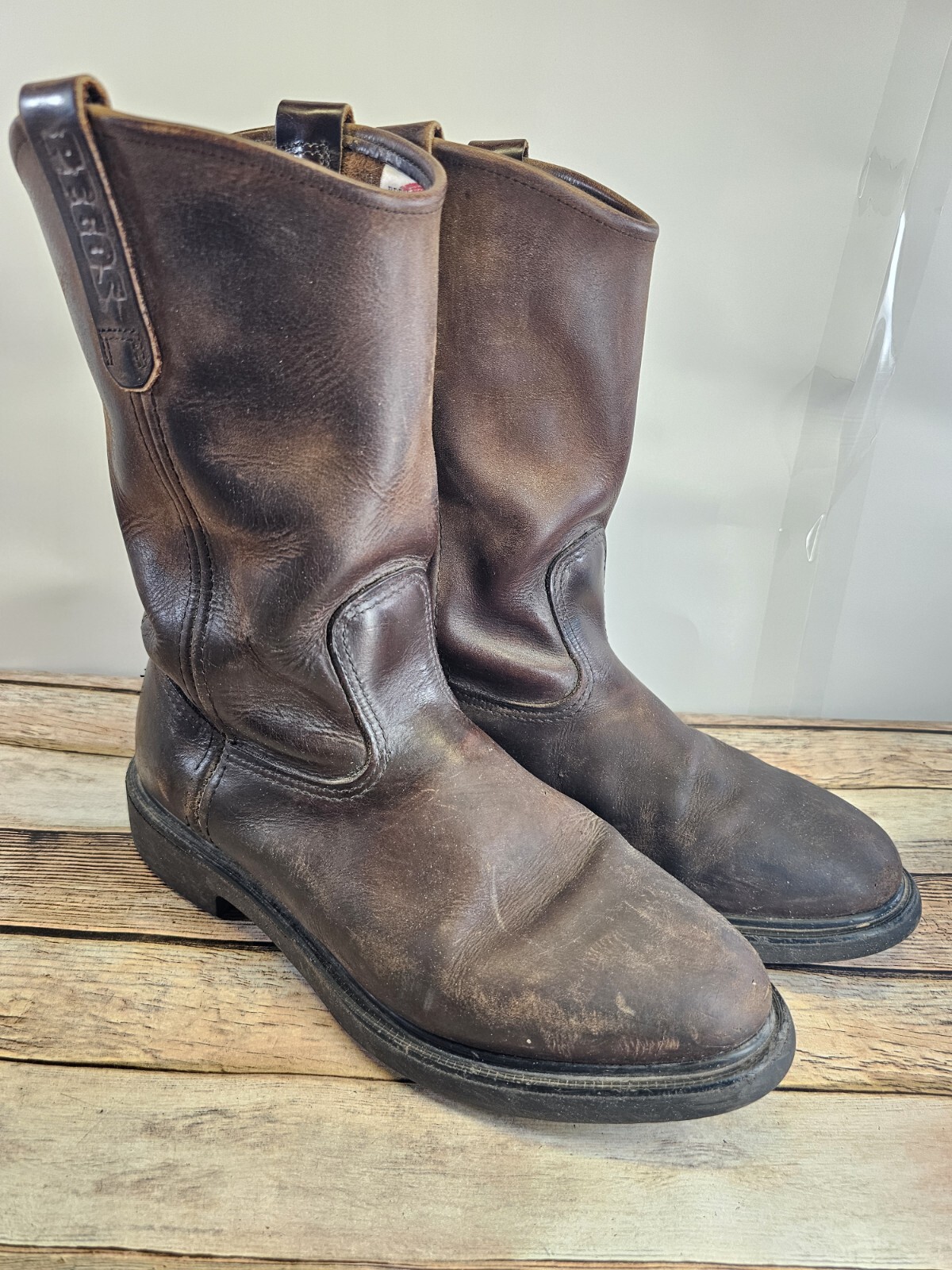 Red Wing Mens Pecos 1124 SuperSole Leather Soft Toe Motorcycle Boots ...