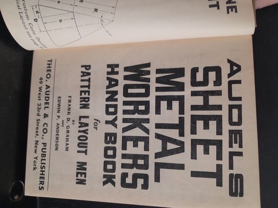 Audels Sheet Metal Workers Handy Book Hardcover English Theo Audel & Co ...