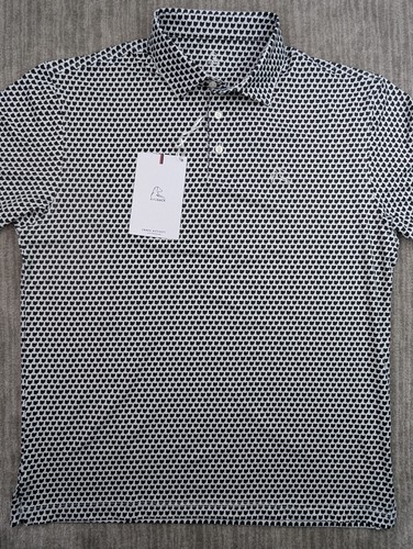 Rhoback Polo Shirt Men's Large Ohio All Over Print State Outline Golf ...