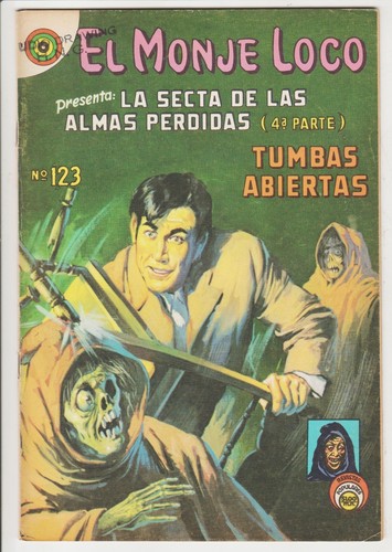 EL MONJE LOCO #123 MEXICAN HORROR COMIC 1970 H.N.G. STAMP GHOST DEADMAN ...