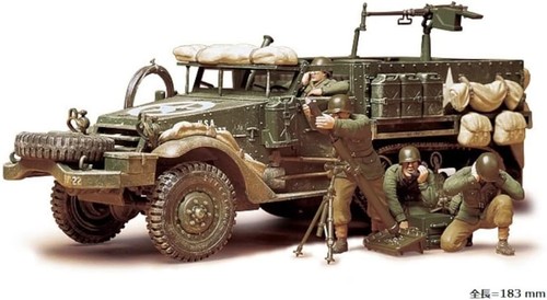 TAMIYA 1/35 No.83 U.S HALF TRACK 81mm MORTAR CARRIER M21 Model kit ...
