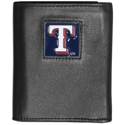 Texas Rangers Fine Grain Leather Tri-Fold Wallet | eBay
