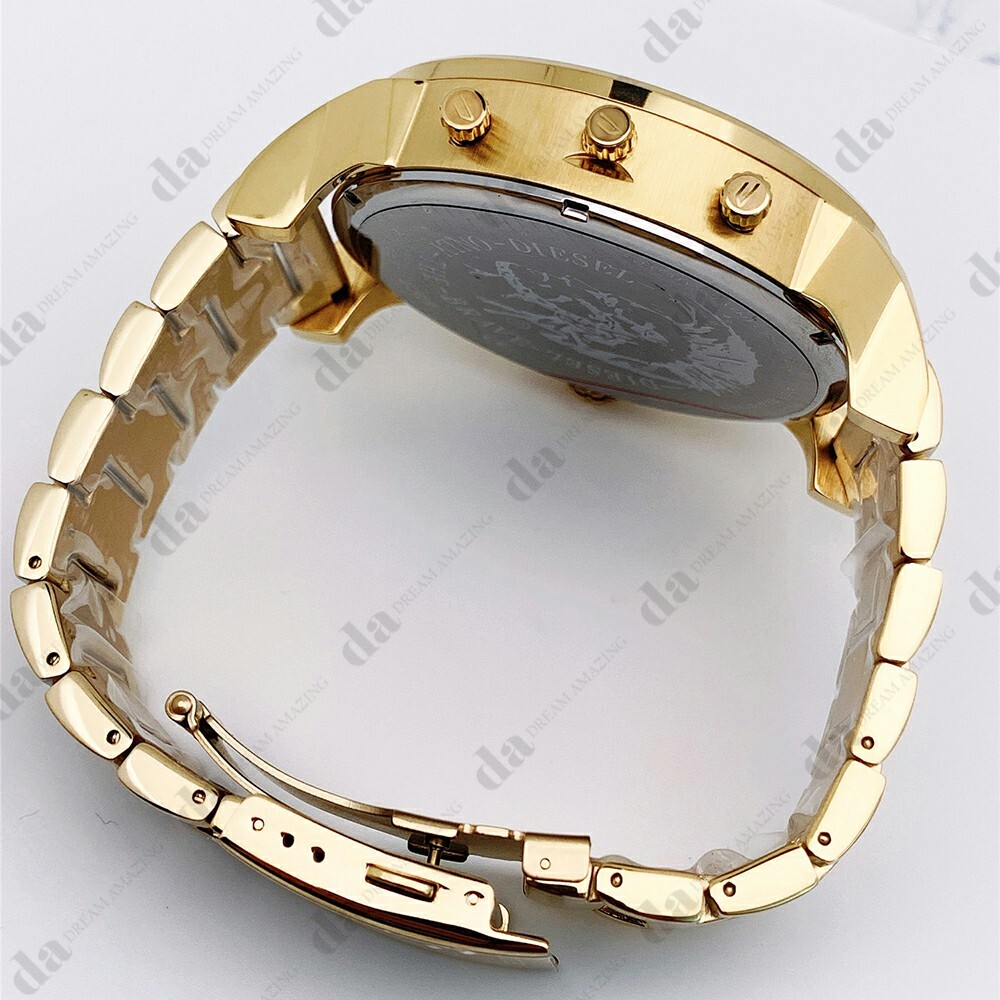 Diesel DZ7399‎ Men's Mr. Daddy 2.0 Chronograph Gold Dial Bracelet Watch ...