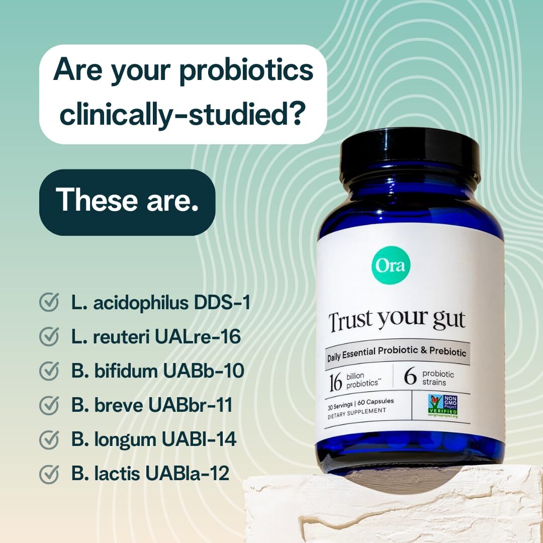 Ora Trust Your Gut Probiotics and Prebiotics Supplement Capsules - 60 ...