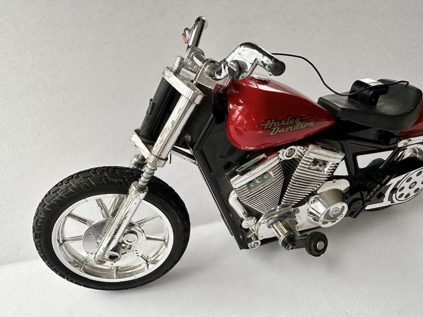 Vtg Tyco RC Red Harley Davidson Motorcycle 6V Jet Turbo 1994 + Remote ...