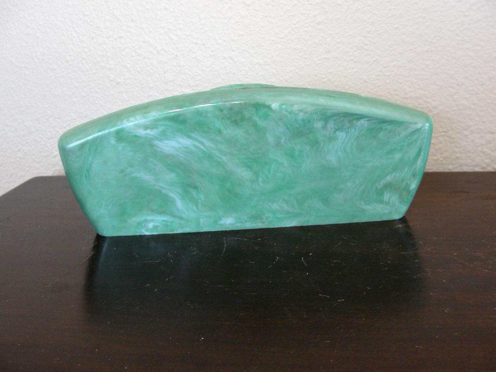 Pink Coral Necklace Bracelet Earrings in Green Marbleized Deltah ...