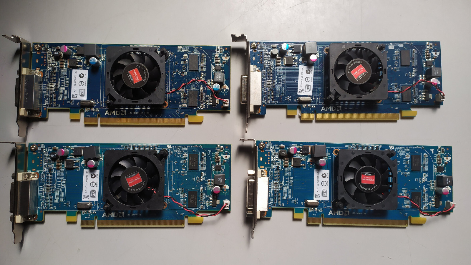 Lote de 4x GPU AMD Radeon HD6350 512MB DDR3 (109-C09057-00) Perfil bajo ...