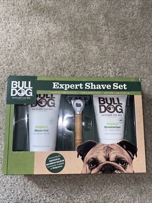 Bull Dog Expert Shave Set - Kit with Bamboo Razor, Shave Gel ...