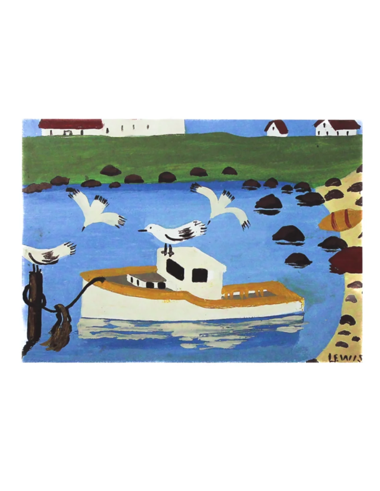 Maud Lewis Postcard, Cape Islander, Nova Scotia, Canada | eBay