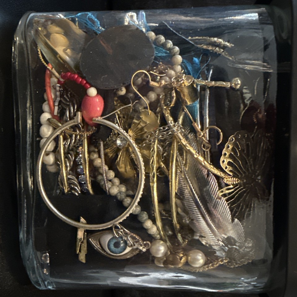 Mystery Jewelry Jar Vintage To Modern In Vintage Jar Trifari, Avon ...