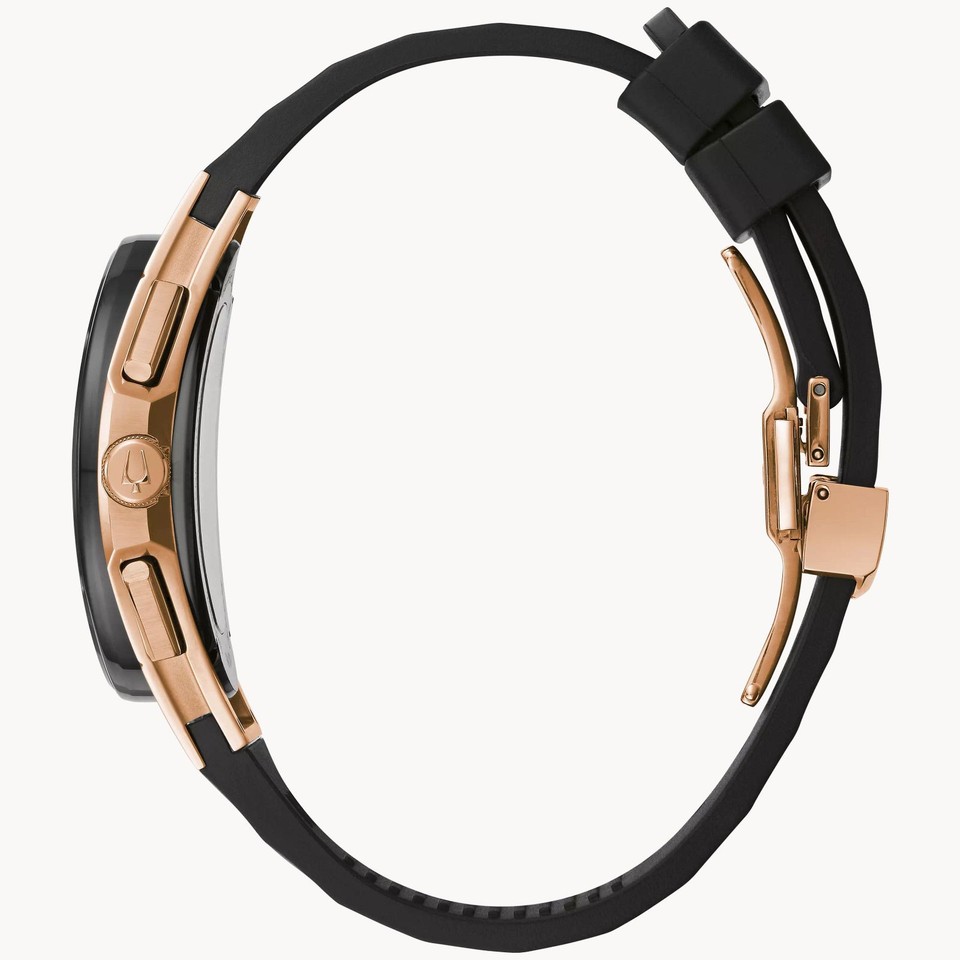 98A185 Bulova Curv Chronograph Black Dial Men's Watch | eBay