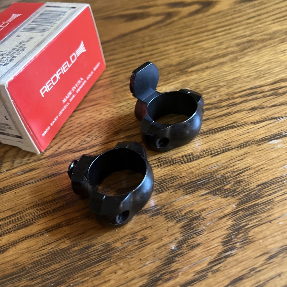 REDFIELD 522620 “E” JR/SR Scope Mount Rings 1” Split (Medium) Pair New ...