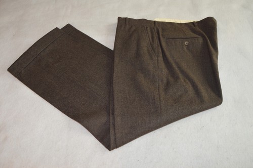 VTG Corbin Men's Dress Pants 36x28 Solid Brown Wool Pleated USA | eBay