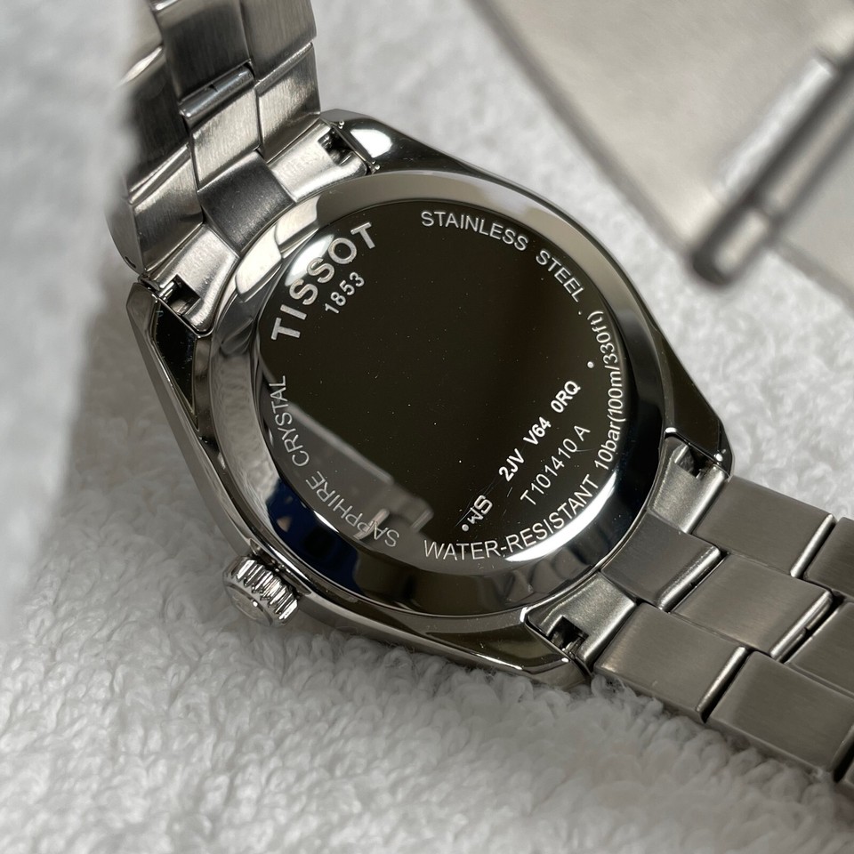 Tissot Mens PR 100 Blue Dial Stainless Steel Bracelet Watch T101410A | eBay