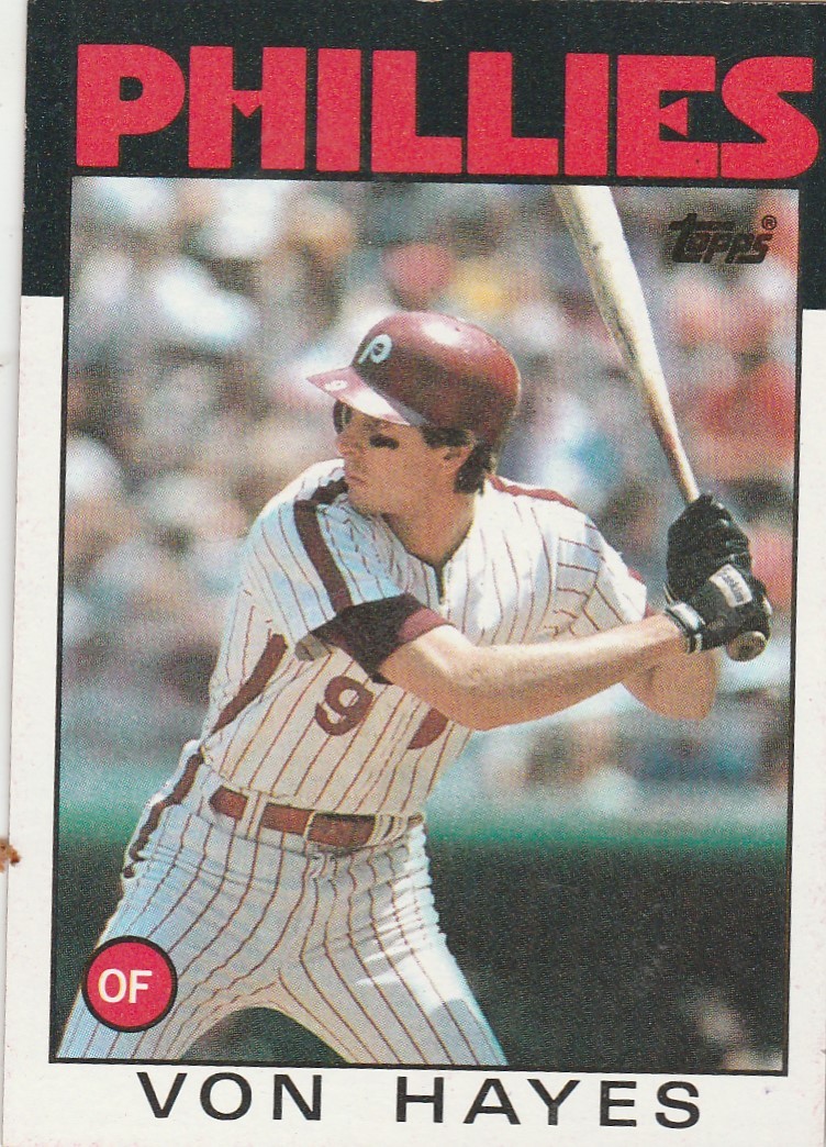 FREE SHIPPING-MINT-1986 Topps Von Hayes Philadelphia Phillies #420-2 | eBay