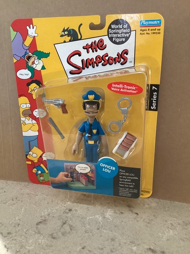 The Simpsons Officer Lou WORLD OF SPRINGFIELD Series 7 Interactive ...