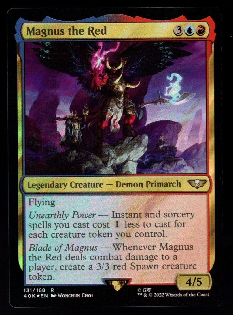 Magnus the Red 131/168 Rare Surge Foil Warhammer 40K MTG Near Mint | eBay