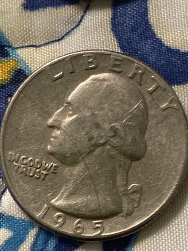 1965 Washington Quarter No Mint Mark Rim Letter Filled A Errors US Coin ...