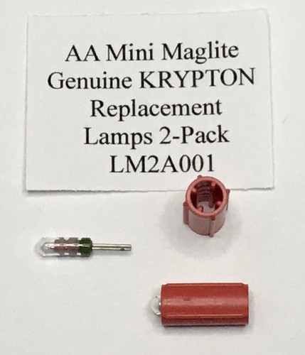 2 AA MINI MAGLITE SUPER BRIGHT KRYPTON BULBS LM2A001 | eBay