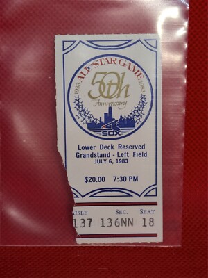 50th Anniversary Baseball All-Star Game Comiskey Park July 6, 1983 ...