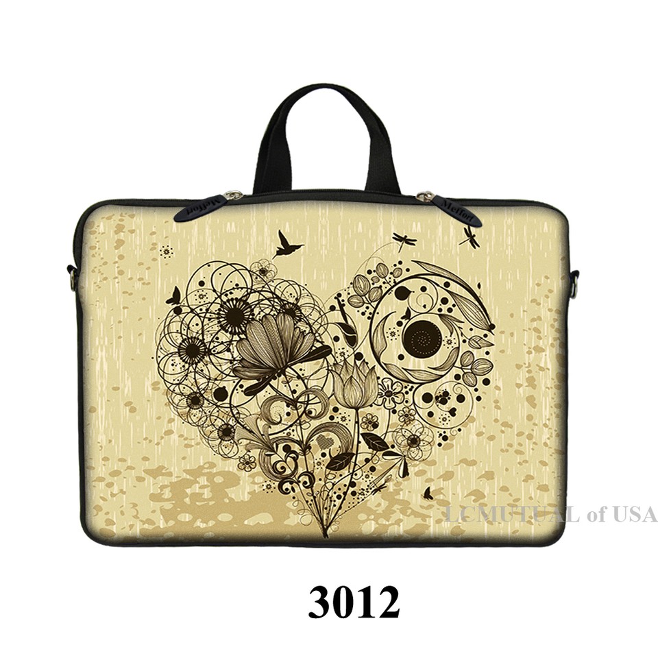 Neoprene Laptop Computer Case Bag with Hidden Handle Fit 10 inch to 17. ...