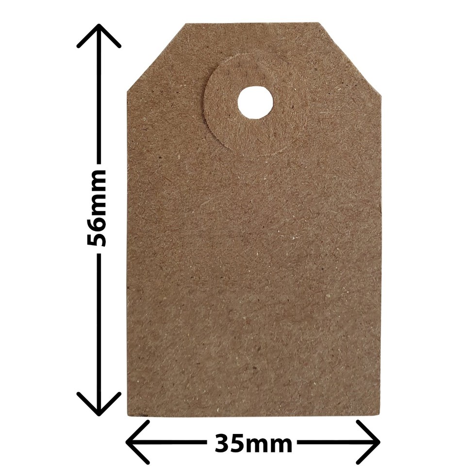 100 x Card Gift Tags Strung Brown Buff Wedding Name Cards Present ...