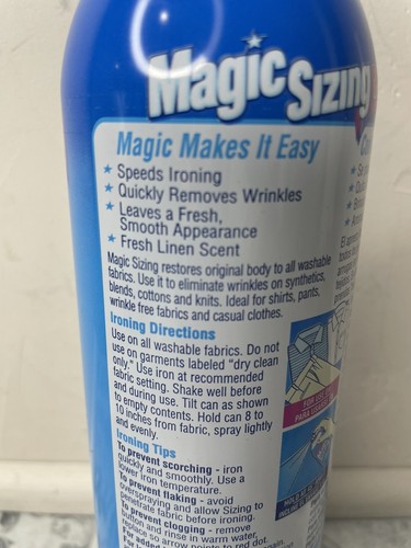 Magic Sizing Fabric Finish Light Body Ironing Spray Fresh Clean Scent ...