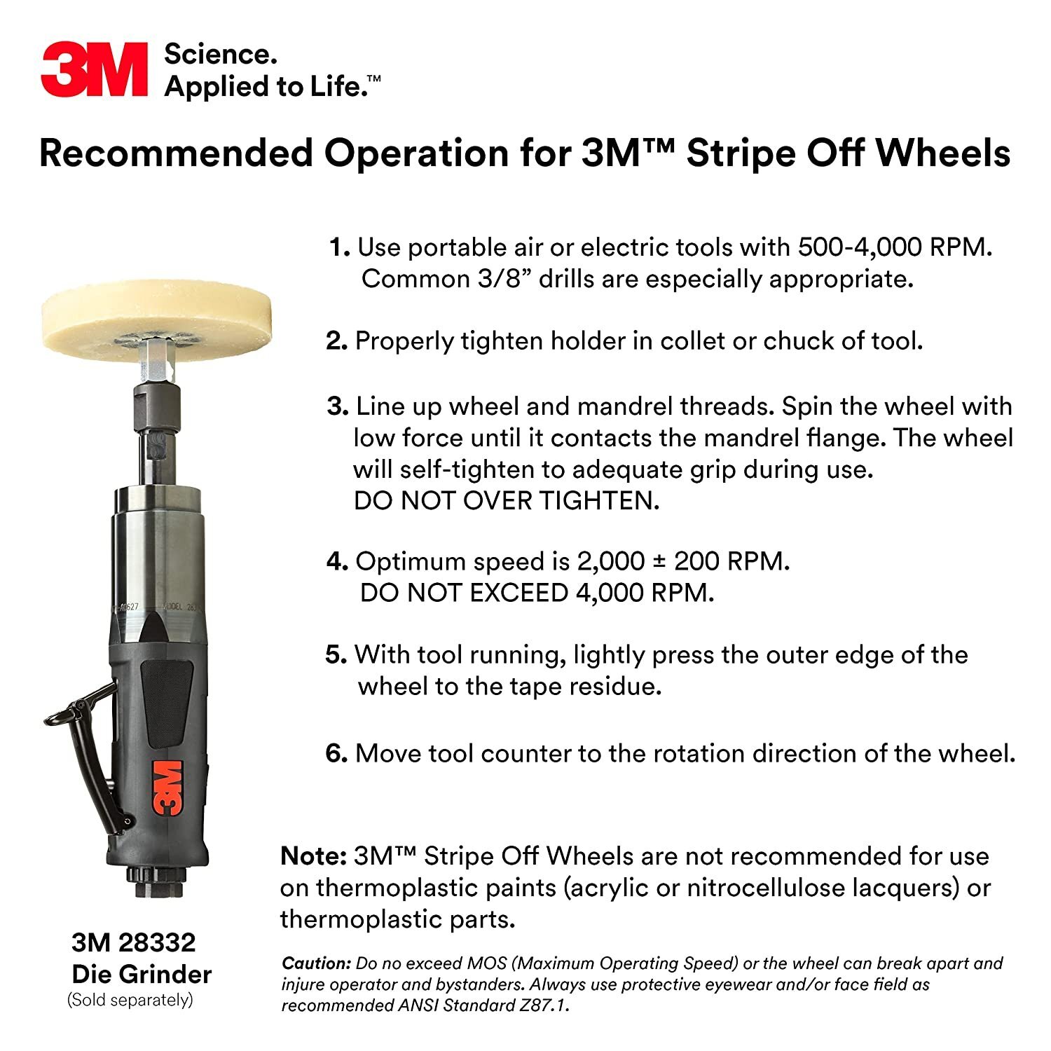 Cubitron 3M Stripe Off Wheel – Adhesive Remover – Eraser Wheel ...