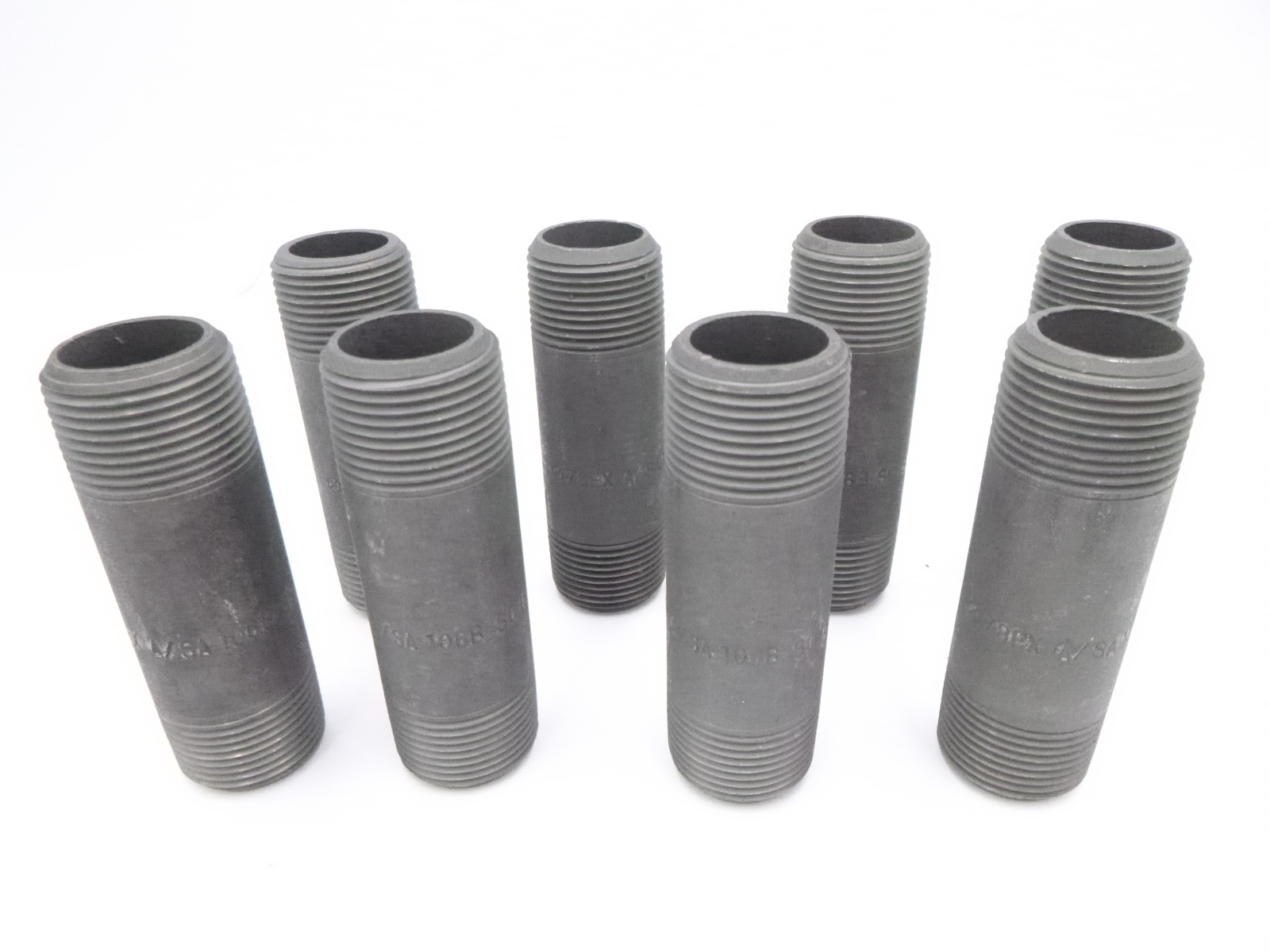 8 Pack 1"x4" Threaded Pipe Nipple SA106B SCH80 78PX Black Steel | eBay