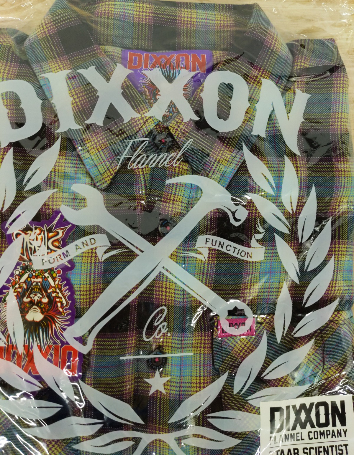 Dixxon Flannel Shirt Men Kevin Staab Scientist Blue Black Pink Plaid ...