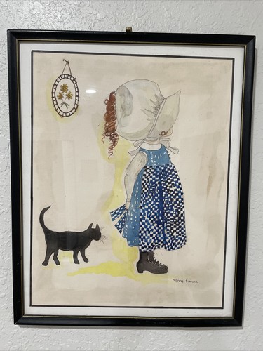 Nancy Simons , Sign Unique , Drawing Beautiful Framed Over Glass | eBay