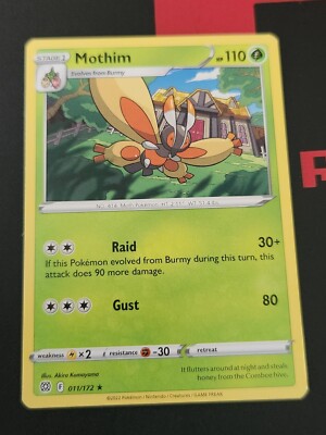 Mothim Brilliant Stars 011/172 Pokémon TCG Card NM/M Regular Rare | eBay