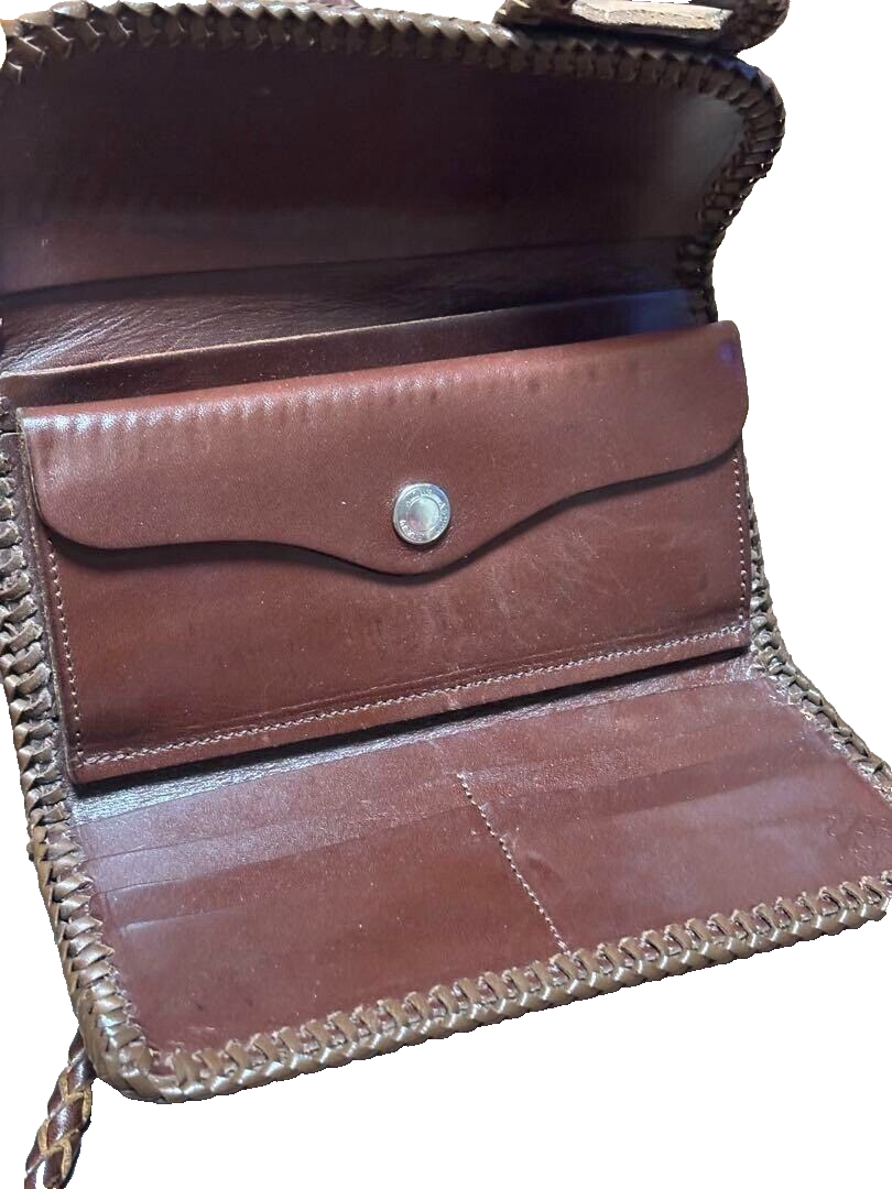 ALZUNI Back Cut Python Natural Color Biker Wallet Handmade Rare Design ...