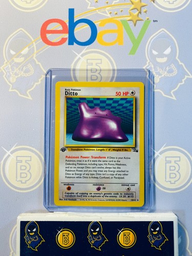 Ditto 18/62 1st Edition NM Near Mint 1999 Pokemon Card Non-Holo Rare | eBay