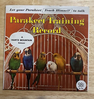 Vintage Parakeet Training Record - 45 RPM Single 7" Hartz Mountain UB ...