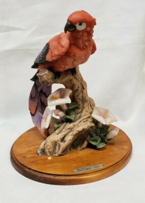 Vintage De Capoli Collection Beautiful Parrot Pink Flowers 12" Tall | eBay